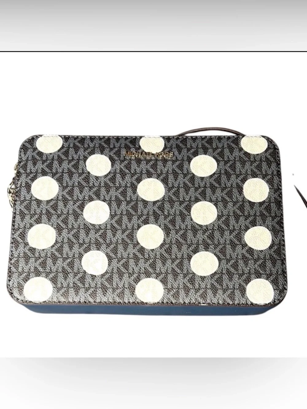 MICHAEL Michael Kors | Bags | Michael Michael Kors Blue And White Polka ...
